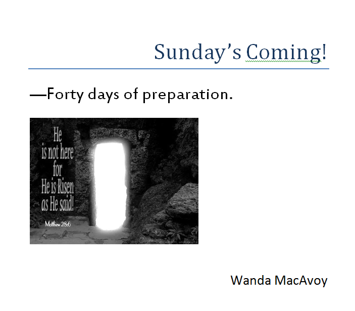 Sunday’s Coming! 40-day Bible Study – Beyond Common Sense